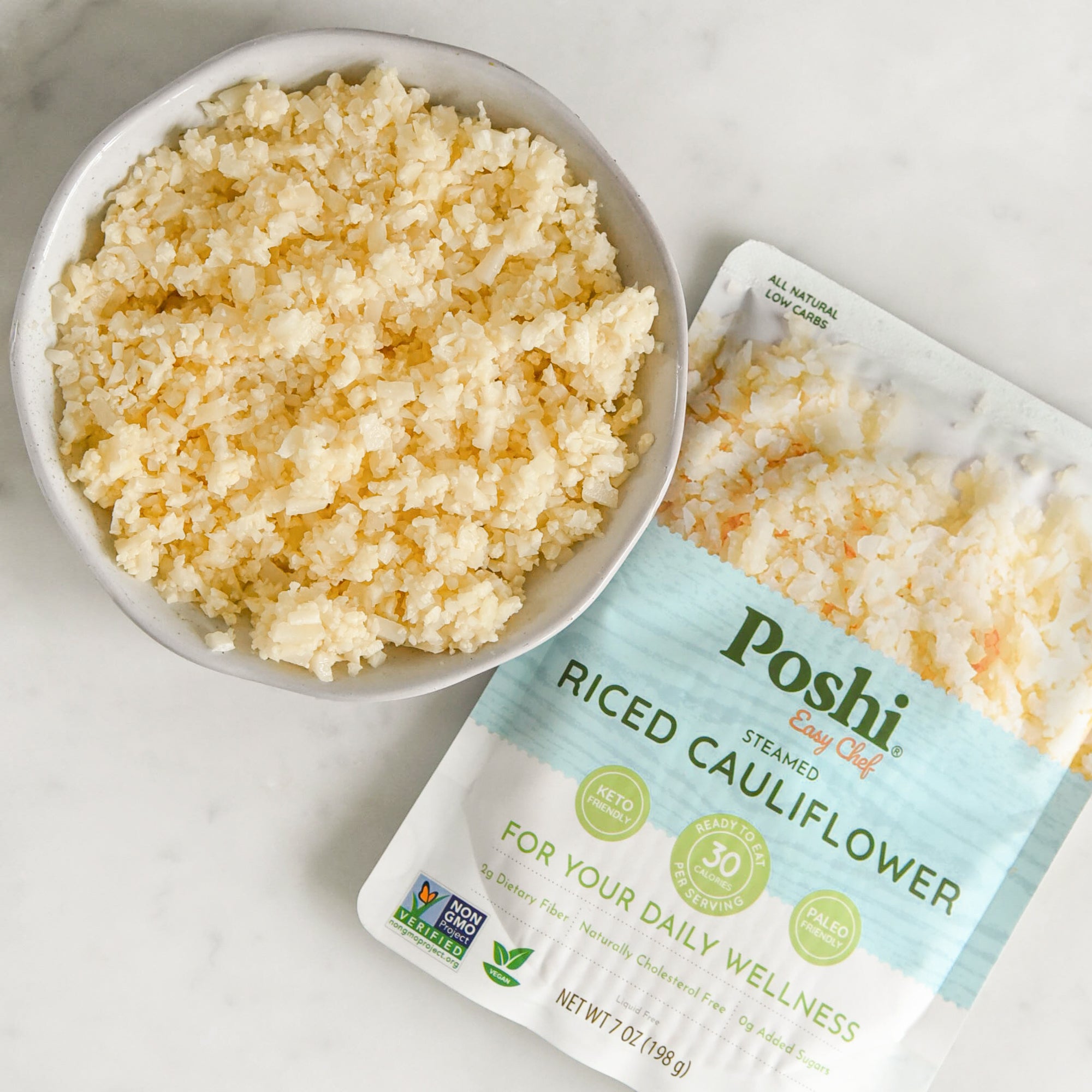Poshi Riced Cauliflower | Easy Chef - 10 Pack (7 OZ/Pouch) – 🌱 Poshi