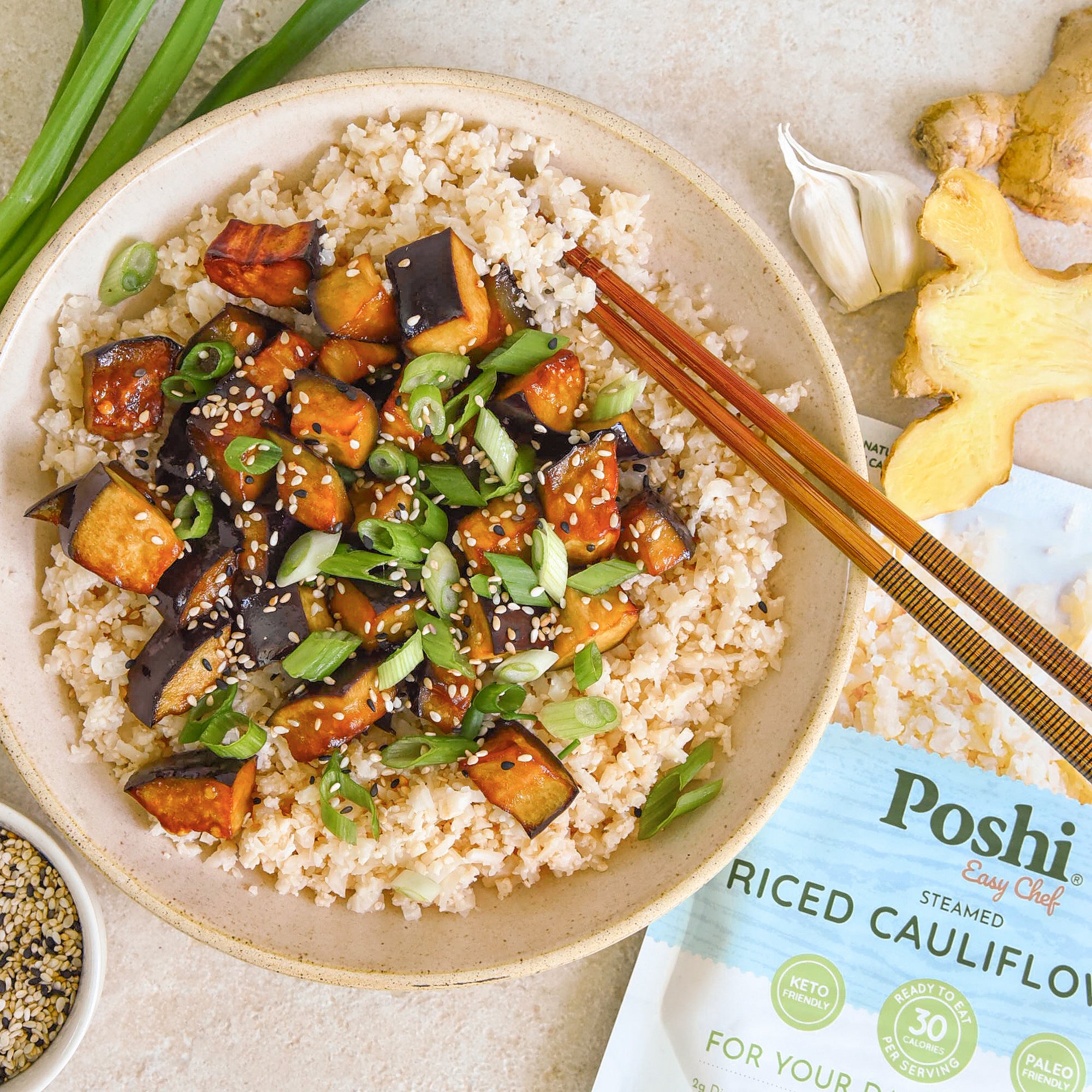 Poshi Riced Cauliflower | Easy Chef - 10 Pack (7 OZ/Pouch) – 🌱 Poshi