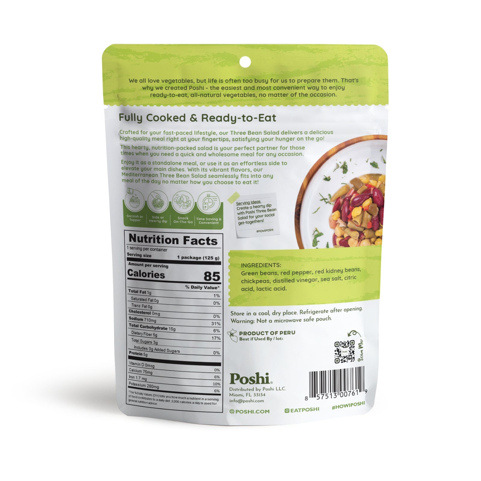 Mediterranean Three Bean Salad | Easy Chef - 10 Pack (4.4 OZ/Pouch) – 🌱 ...