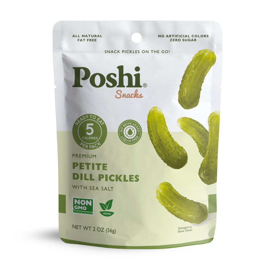 Petite Dill Pickles - 10 Snack Packs (2 OZ/Pouch) – 🌱 Poshi